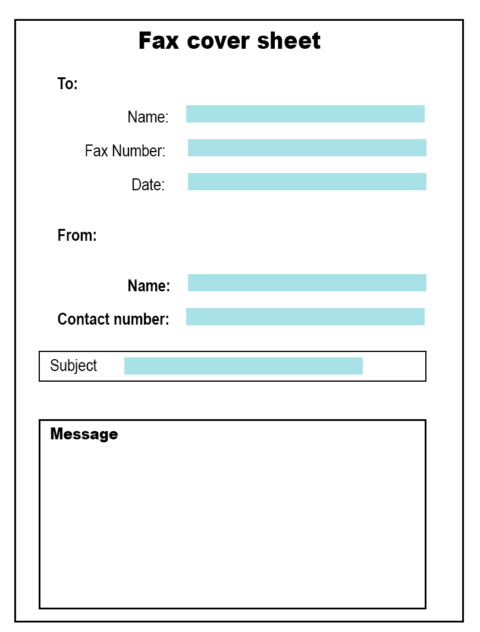Standard Fax Cover Sheet PDF Printable Template