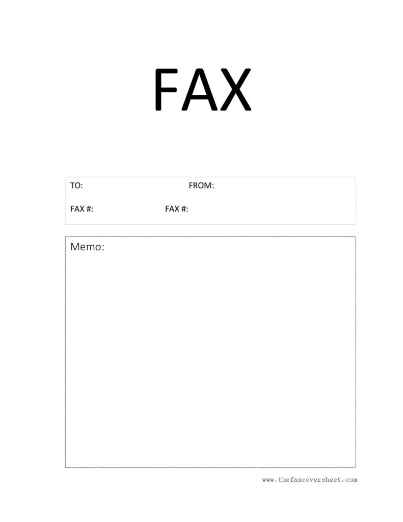 Free Printable Business Fax Cover Sheet Template PDF